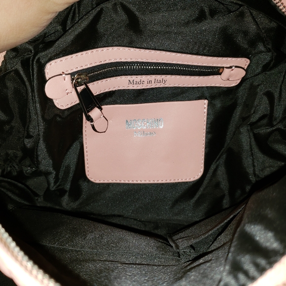 Moschino | Bags | Moschino Leather Topstitched Chain Backpack | Poshmark